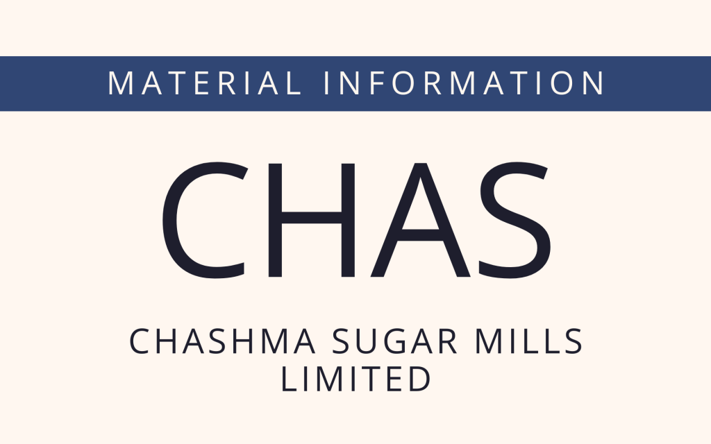 Chasha Sugar Mills incorporates a new subsidiary – KSEStocks