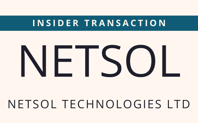 NETSOL insider transaction over Rs. 6 million – KSEStocks