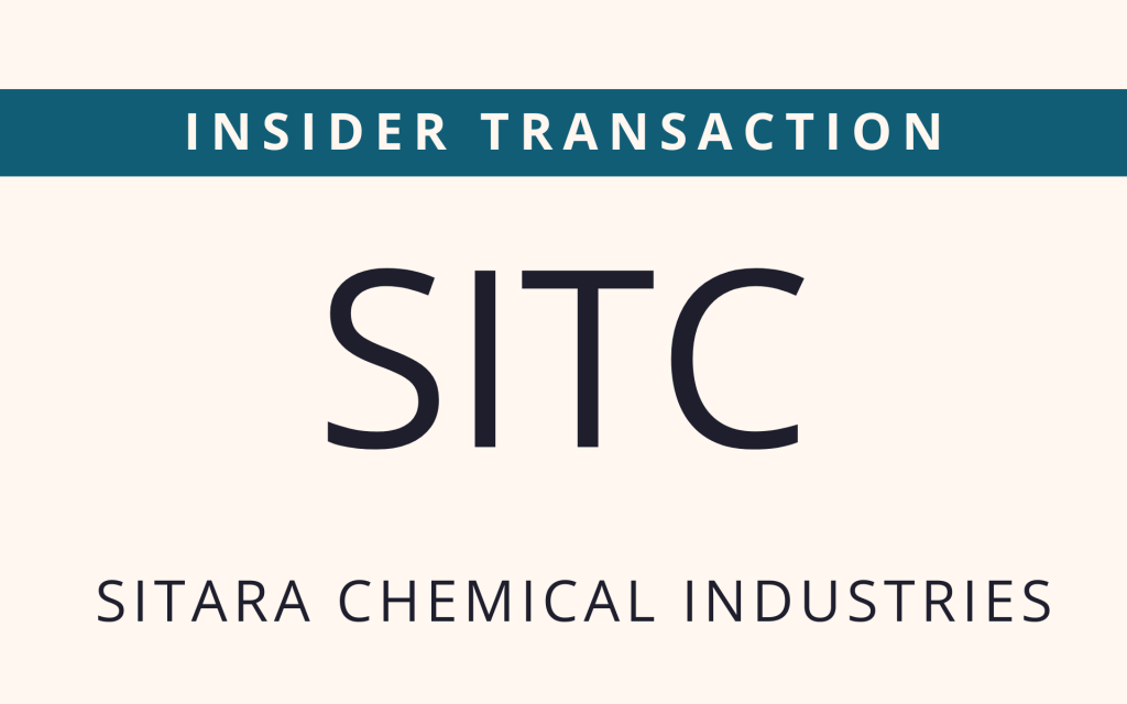 SITC reports insider transaction worth RS 5.6 million – KSEStocks