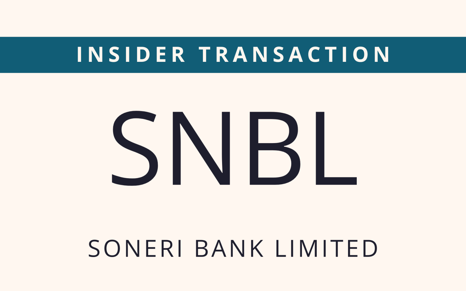 SNBL reports insider transaction worth Rs 6.6 million – KSEStocks