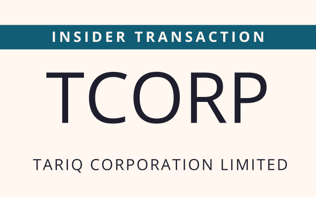 TCORP reported an insider transaction worth Rs 3.4 million – KSEStocks